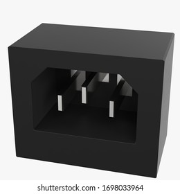 3d Rendering Illustration Power Input Socket Stock Illustration ...