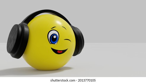 3d Rendering Illustration Sphere Smiley Face Stock Illustration ...