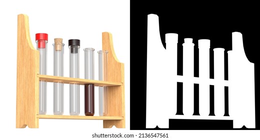 3d Rendering Illustration Test Tubes Rack Stock Illustration 2136547561 ...