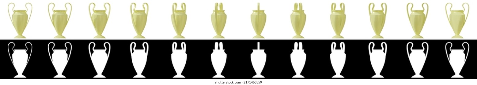 3d Rendering Illustration Trophy Cup Sprites Stock Illustration ...