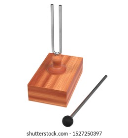 3d Rendering Illustration Tuning Fork On Stock Illustration 1527250397 ...