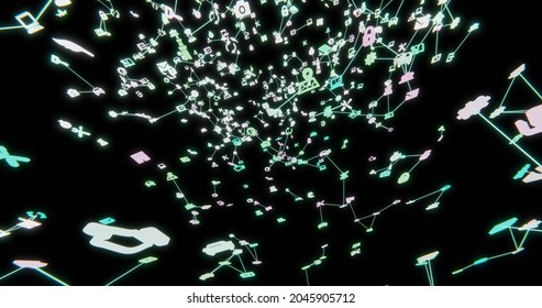 3d Rendering Image Information Network Virtual Stock Illustration ...
