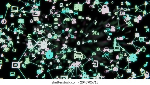 3d Rendering Image Information Network Virtual Stock Illustration ...