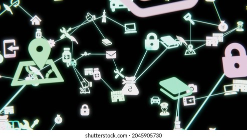 3d Rendering Image Information Network Virtual Stock Illustration ...