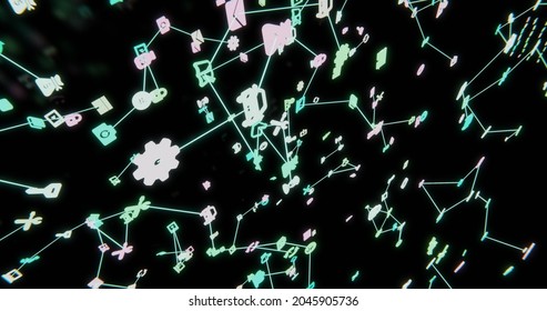 3d Rendering Image Information Network Virtual Stock Illustration ...