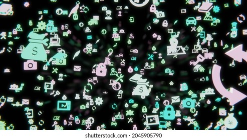 3d Rendering Image Information Network Virtual Stock Illustration ...