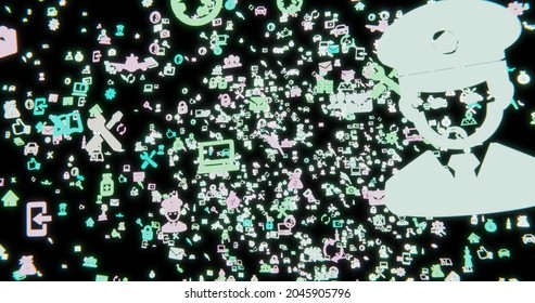 3d Rendering Image Information Network Virtual Stock Illustration ...