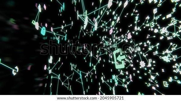 3d Rendering Image Information Network Virtual Stock Illustration ...