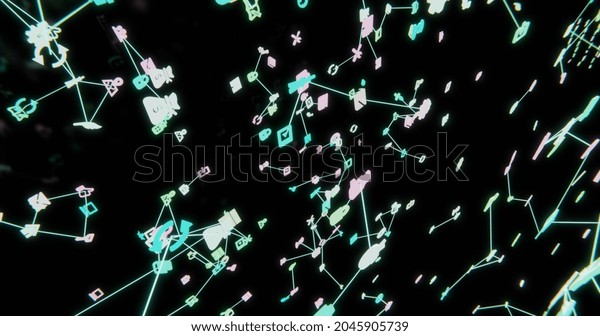 3d Rendering Image Information Network Virtual Stock Illustration ...