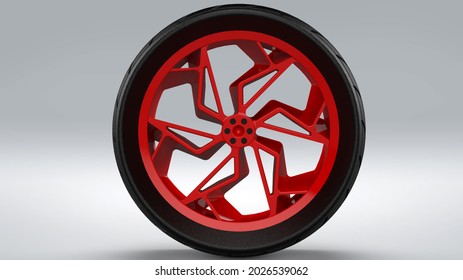 3d Rendering Image Red Rim Black Stock Illustration 2026539062 ...