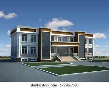 3d Rendering 3d Image Render Building Stock Illustration 1922867585 ...