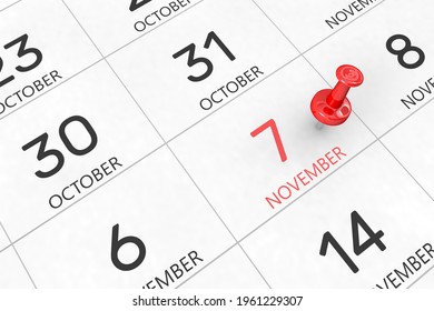 3d Rendering Important Days Concept November Stock Illustration ...