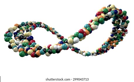 3d Rendering Infinity Symbol Made Dna: ilustración de stock 299043713 ...