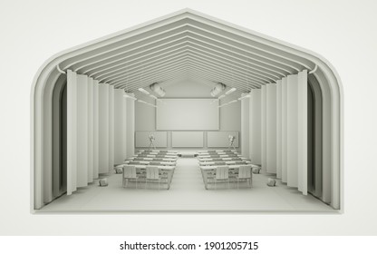 3d Rendering Interior Theater Stage Front Stock Illustration 1901205715 ...