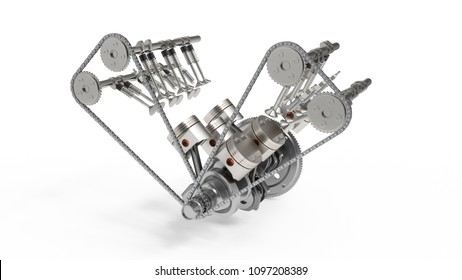 Car Chassis On White 3d Illustration 스톡 일러스트 516617446 | Shutterstock