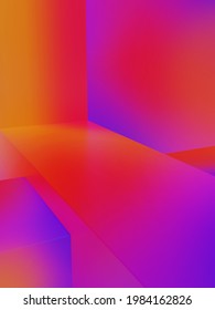 3d Rendering Iridescent Color Gradient Red Stock Illustration ...