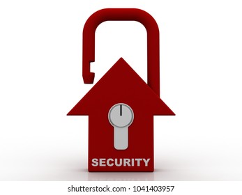 3d Rendering Key Lock House Stock Illustration 1041403957 | Shutterstock