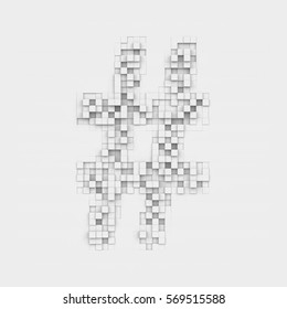 3d Rendering Large Octothorp Symbol Made 스톡 일러스트 569515588 | Shutterstock