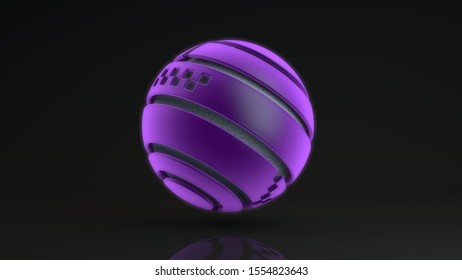 3d Rendering Large Purple Sphere Consisting Stock Illustration 1544381216
