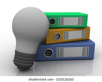 3d Rendering Led Light Bulb Folder Stock Illustration 1310126266 ...