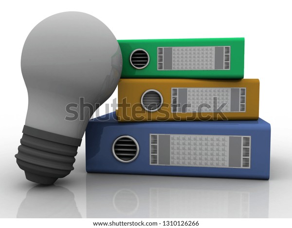 3d Rendering Led Light Bulb Folder Stock Illustration 1310126266 ...