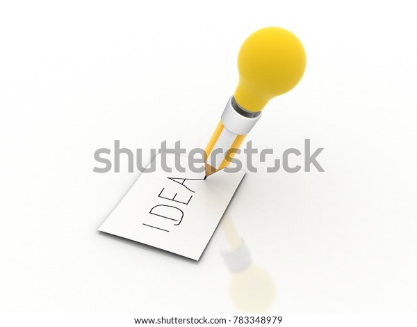 3d Rendering Led Yellow Light Bulb Stock Illustration 783348979 ...