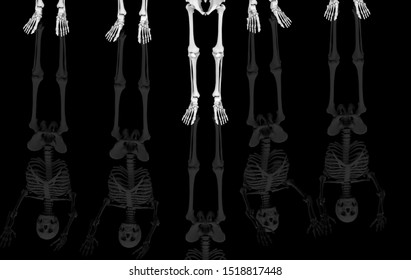 3d Rendering Legs Ghost Human Skull Stock Illustration 1518817448