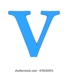 3d Rendering Letter V Blue On Stock Illustration 470534591 | Shutterstock