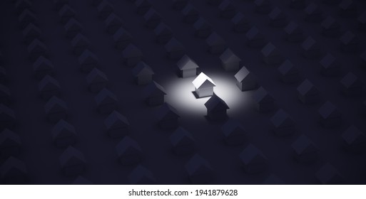 1,600 Only one house with light Images, Stock Photos & Vectors ...