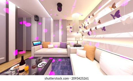 3d Rendering Lounge Stock Illustration 2093425261 | Shutterstock