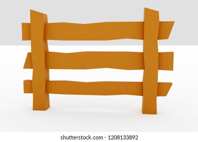 3d Rendering Low Poly Style Fence Stock Illustration 1208133892 ...