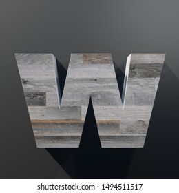 3d Rendering Lowercase Letter W Made Stock Illustration 1494511517 ...