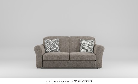 3d Rendering Luxury Couch Front View Stock Illustration 2198510489 ...