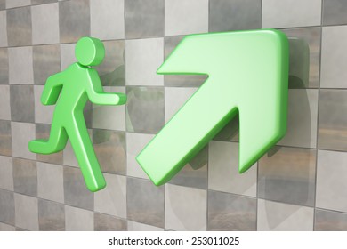 3d Rendering Man Running Arrow Stock Illustration 253011025 | Shutterstock