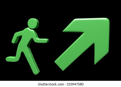 3d Rendering Man Running Arrow Stock Illustration 266565530 | Shutterstock
