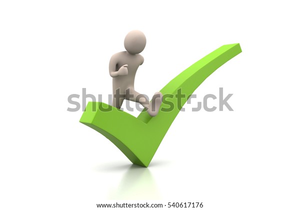 3d Rendering Man Running Right Sign Stock Illustration 540617176 ...