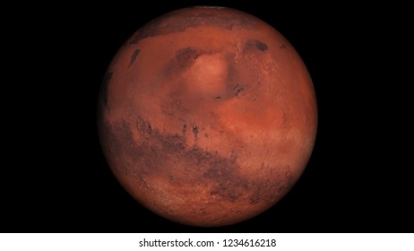 3d Rendering Mars Spinning Loop Stock Illustration 1234616218 ...