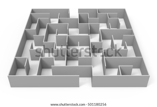 3d Rendering Maze Grey Maze Template 스톡 일러스트 501180256 | Shutterstock