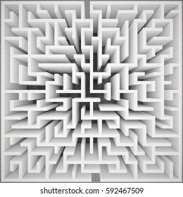 3d Rendering Maze Top View Stock Illustration 592467509 | Shutterstock