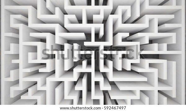 3d Rendering Maze Top View Stock Illustration 592467497 | Shutterstock