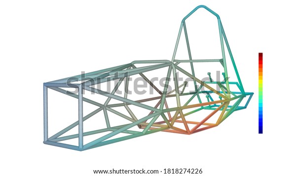 3d Rendering Mechanical Frame Finite Element Stock Illustration ...