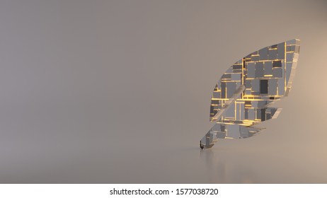 3d Rendering Metal Techno Rectangular Geometric Stock Illustration ...