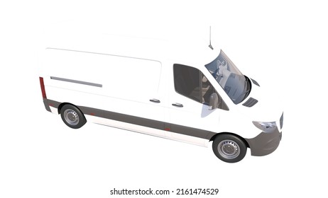 3d Rendering Metallic Van Car On Stock Illustration 2161474529 ...