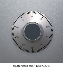 3d Rendering Metallic Vault Dial Number Stock Illustration 1308732940 ...