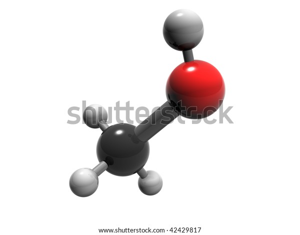 3d Rendering Methanol Molecule Isolated On Stock Illustration 42429817