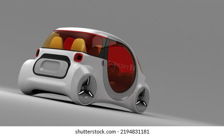 3d Rendering Micro Ev Car Concept Stock Illustration 2194831181 ...