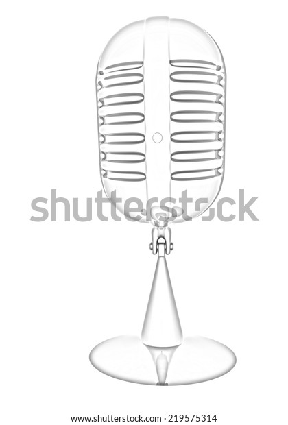3d Rendering Microphone Pencil Drawing Stock Illustration 219575314 ...