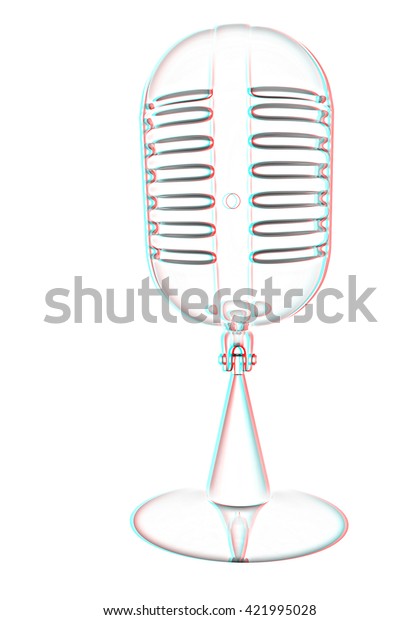 3d Rendering Microphone Pencil Drawing 3d Stock Illustration 421995028 ...