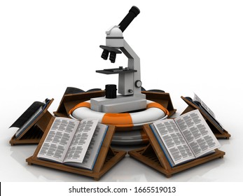 3d Rendering Microscope Books Stock Illustration 1665519013 | Shutterstock