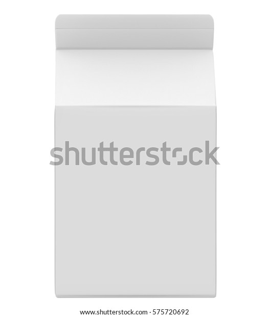 3D rendering Milk box front view, 500ml Milk Carton Box Mock-up